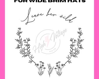 Wide Brim Hat SVG - Wild Soul Wide Brim Hat Burn Design - for ...