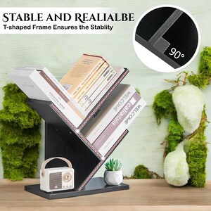 Tree Bookshelf 3 Tier Book Storage Organizer, Desktop/floor Standing ...