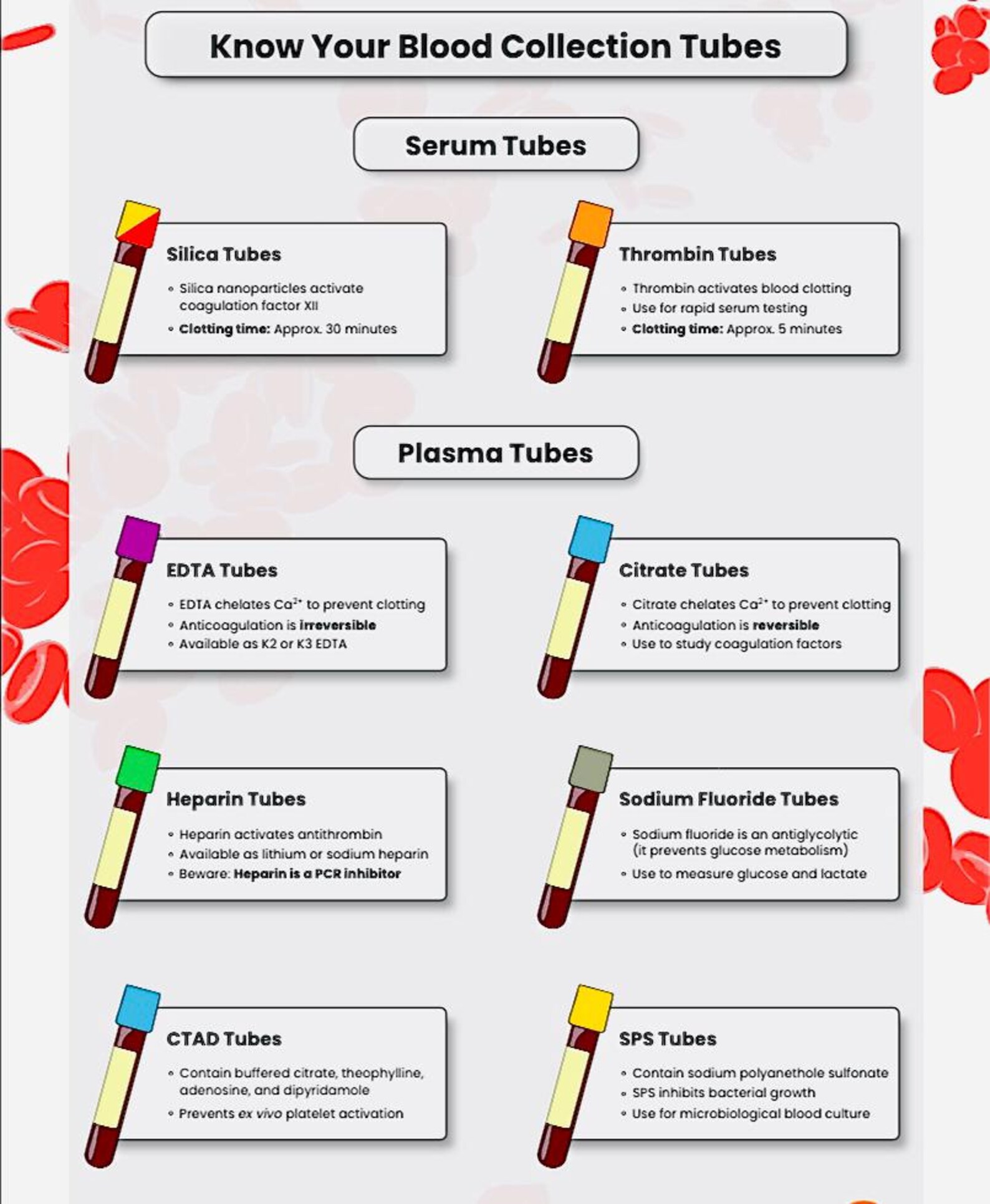 Know Your Blood Collection Tubes Study Guides - Etsy