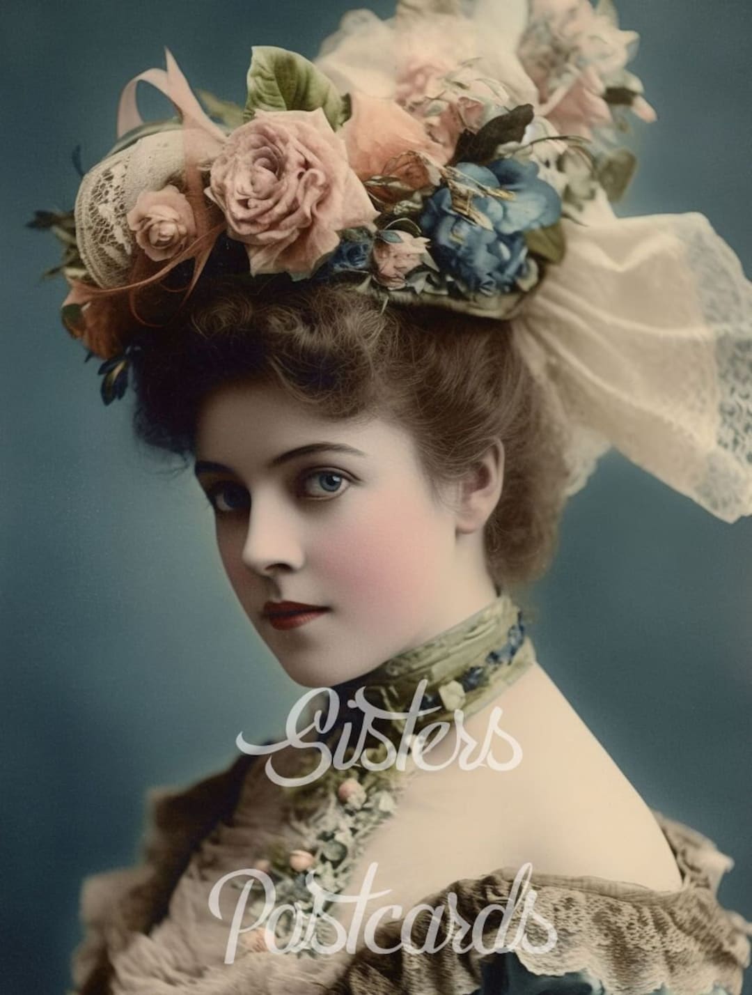 Digital Image of a Beautiful Victorian Style Woman in Stunning Dress - Etsy