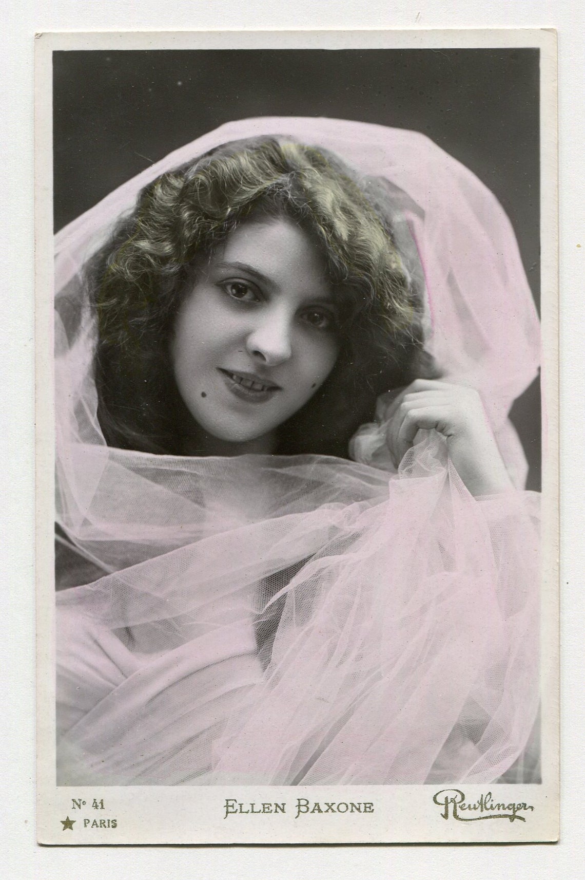 Antique French Postcard Reutlinger Series No. 41 Actress Miss Ellen ...