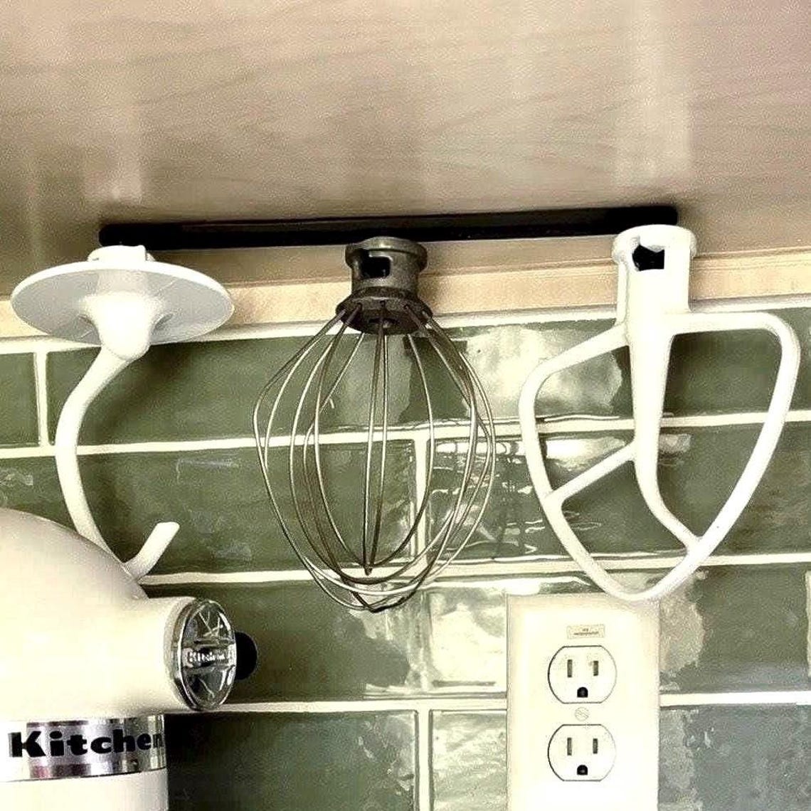 Kitchenaid Mixer Attachment Storage Rack - Hanging Organizer for 3 or 4 ...