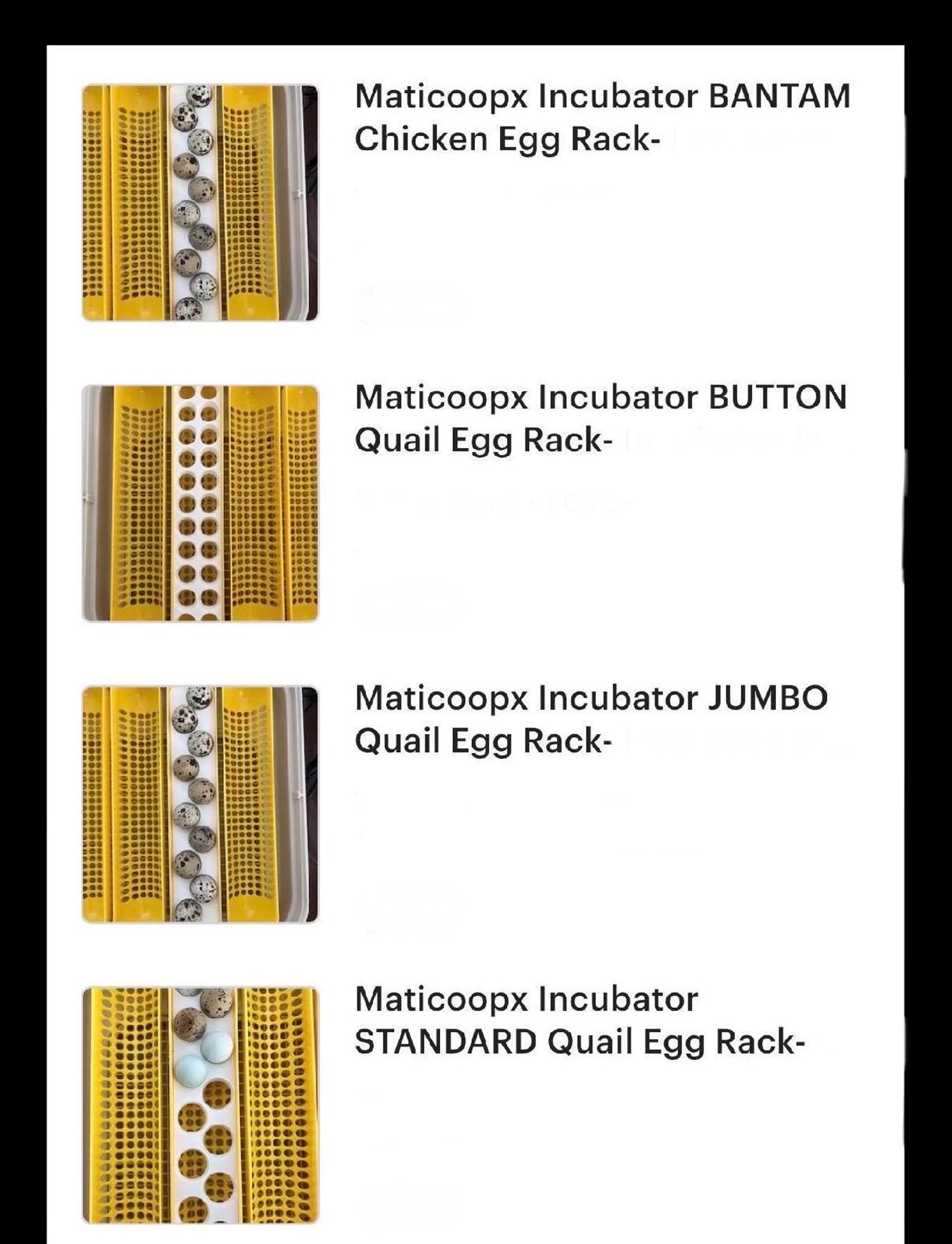 Maticoopx Incubator BUTTON Quail Egg Rack- Incubator Insert - Etsy