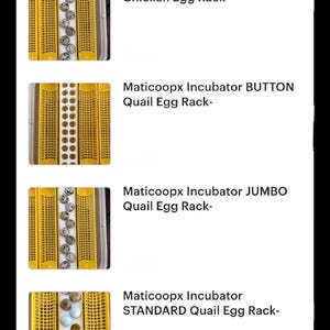 Maticoopx Incubator BUTTON Quail Egg Rack- Incubator Insert - Etsy