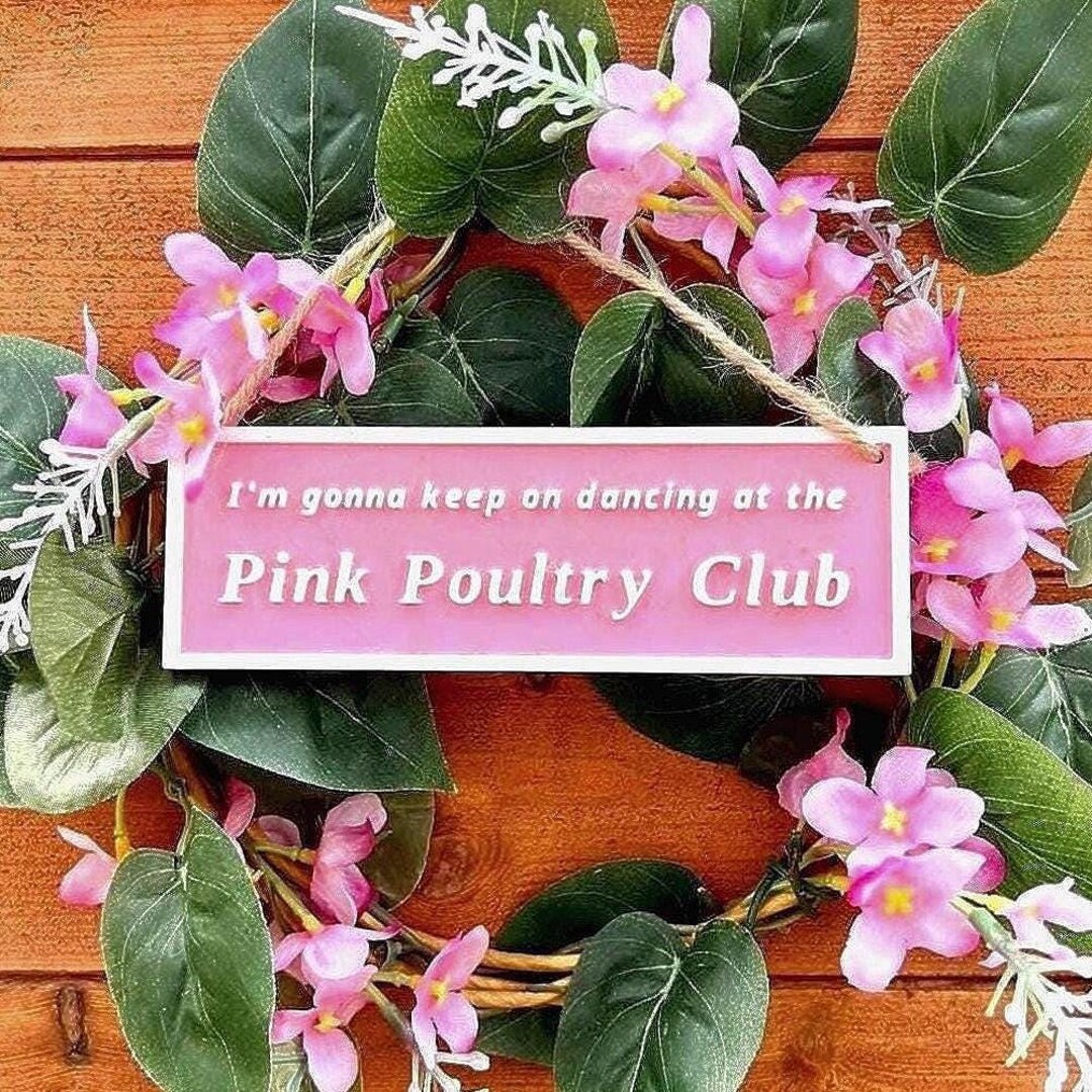 Pink Poultry Club Sign - Funny Coop Decor - Gift - Etsy