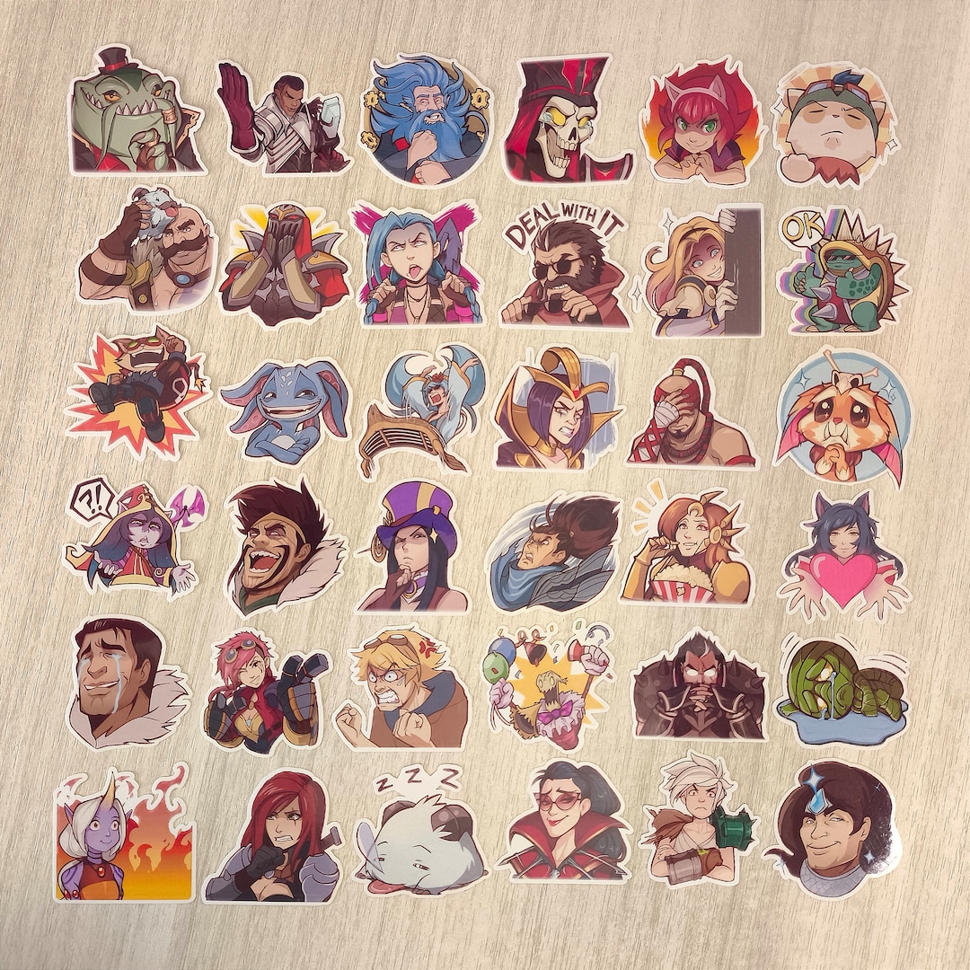 League of Legends Stickers - Lol Stickers - Facebook Emote Set 36 ...
