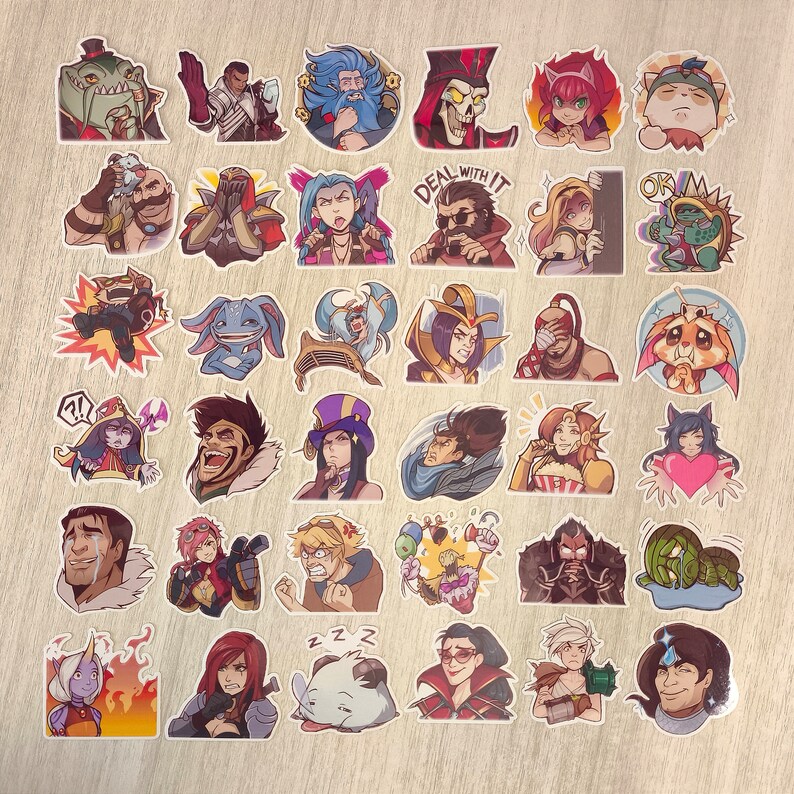 League of Legends Stickers - Lol Stickers - Facebook Emote Set 36 ...