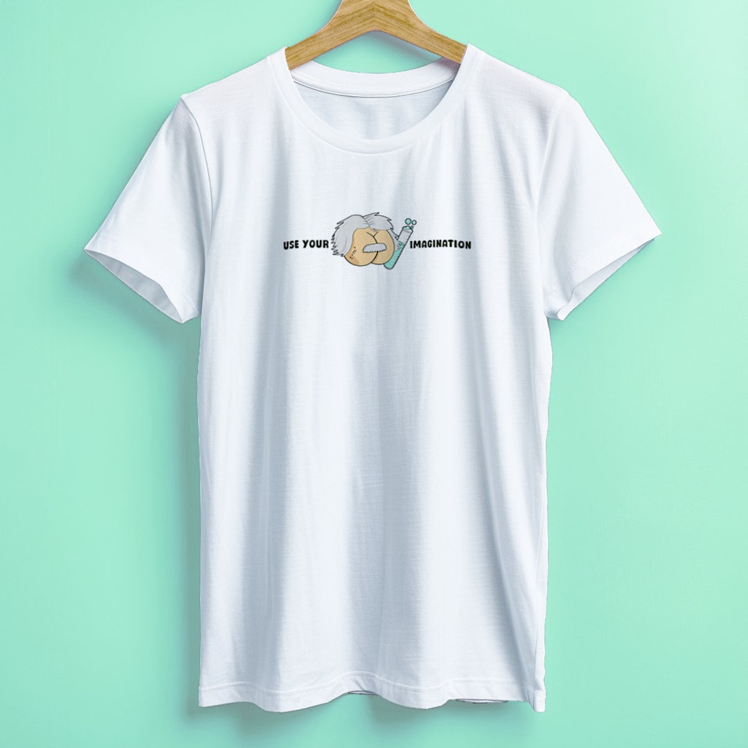 Albert Einstein T-shirt – Use Your Imagination - Funny Science Physics ...