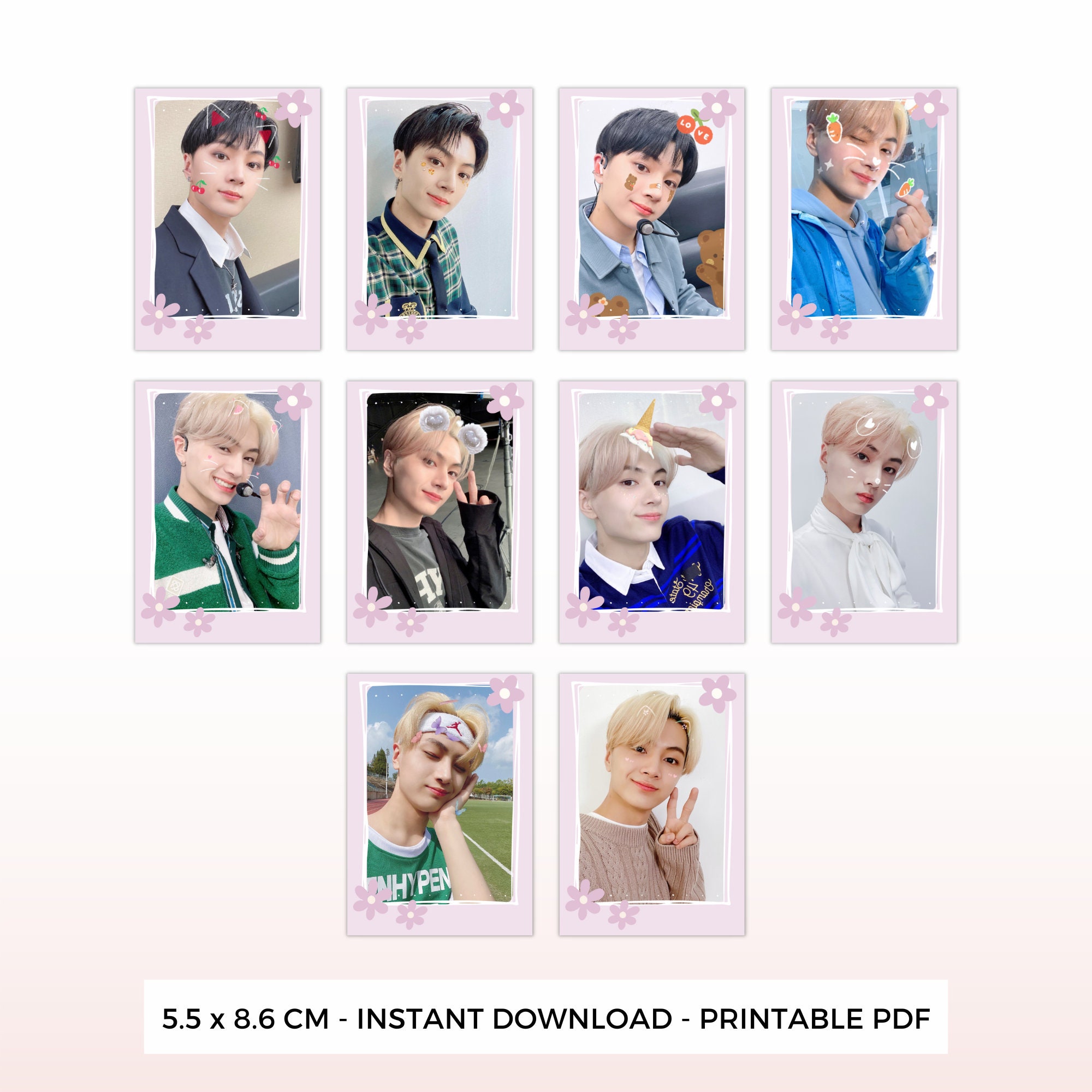 ENHYPEN JAY Fan-made Assorted Photocards/polaroids 50 Pcs Set Kpop ...