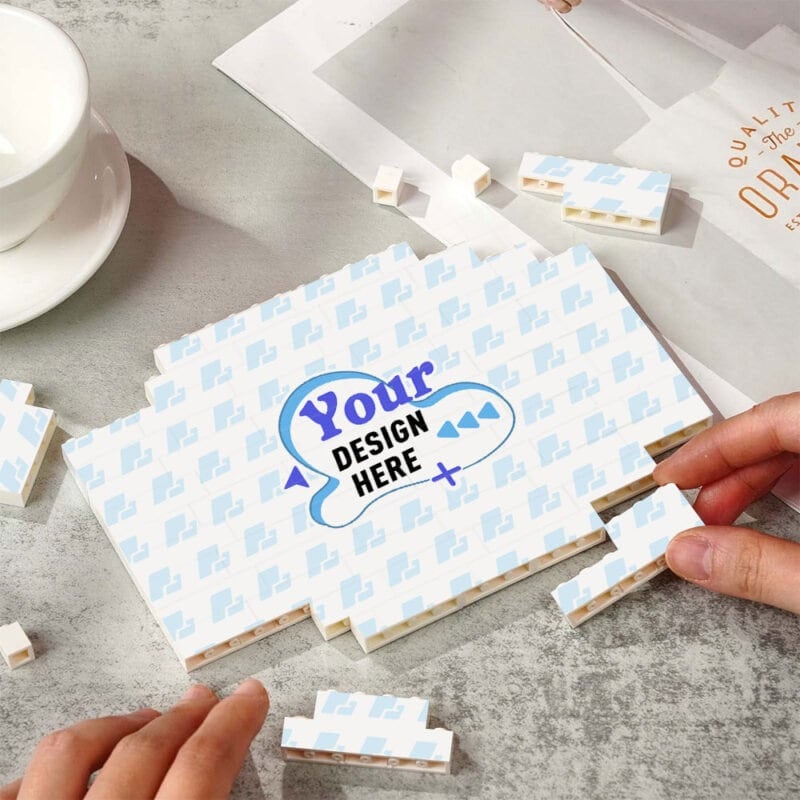 Custom Bluey Daddy Rainbow Brick Photo Block, Dad Puzzle, Best Dad Ever ...