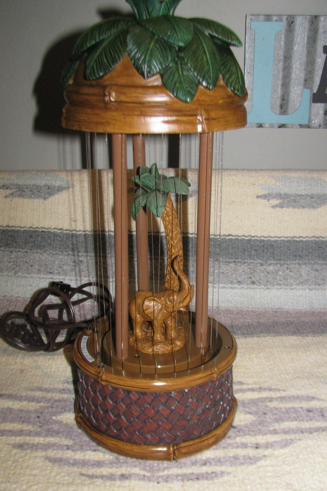 Vintage Elephant Rain Lamp Oil Lamp African Wildlife - Etsy