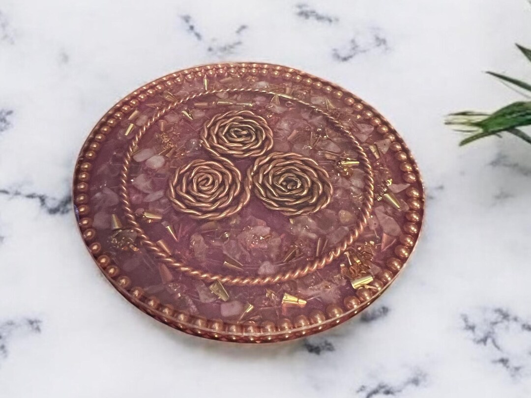4” Orgonite Charging Coaster 144 Mhz - Etsy