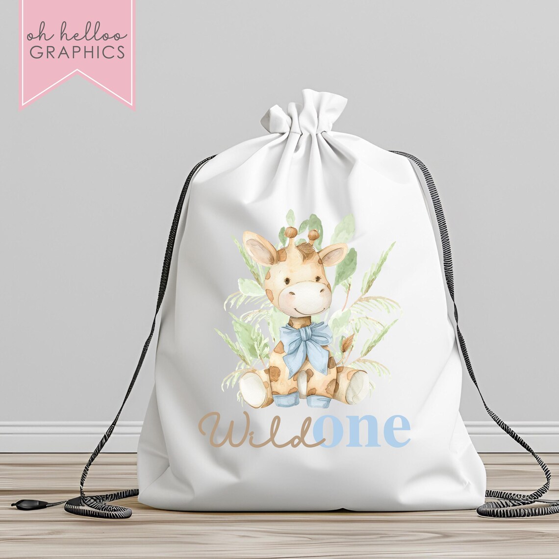 Blue Giraffe Wild One Safari 1st Birthday PNG Clipart Sublimation Image ...