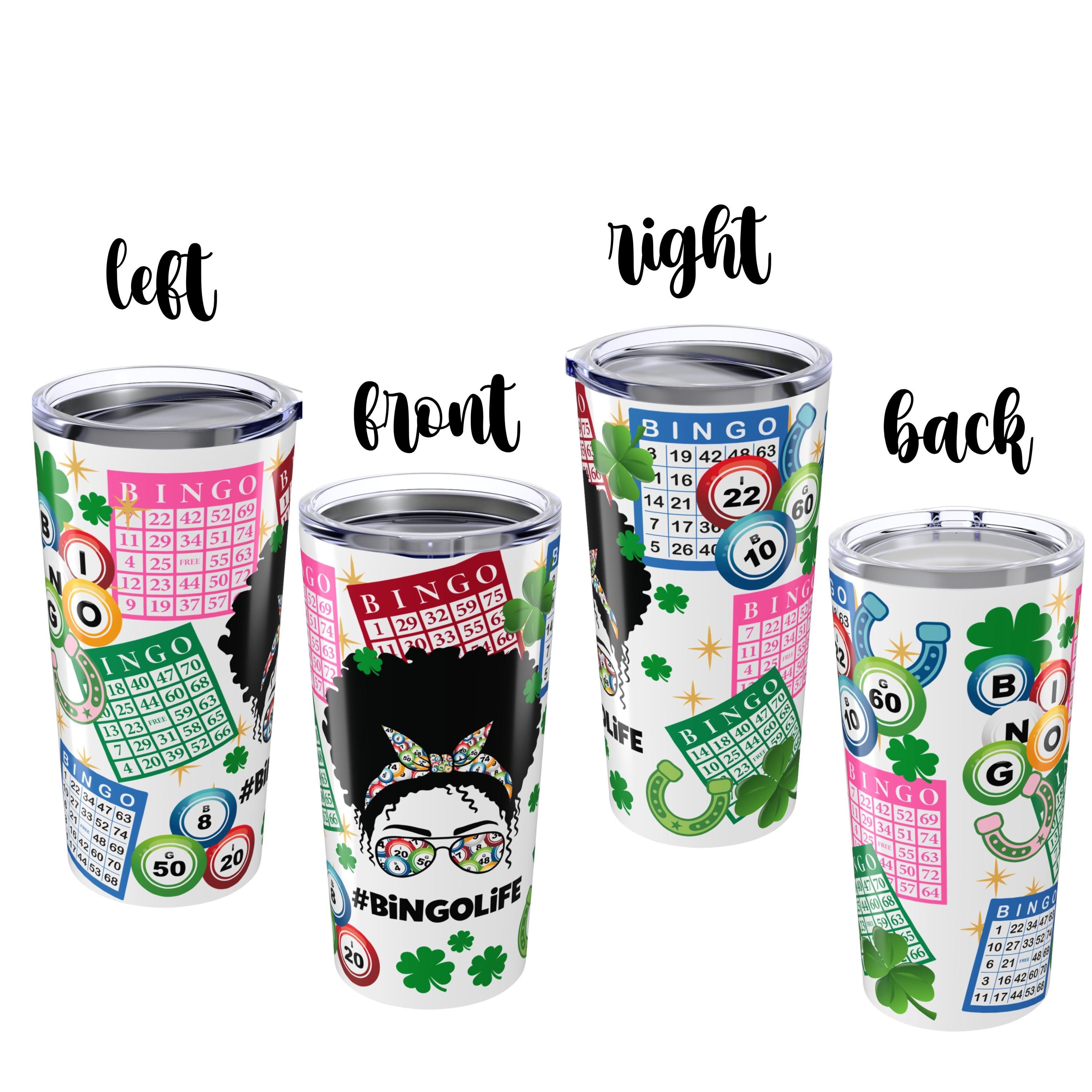 Bingo Life, Messy Bun Tumbler Wrap, 2 Pre-sized 20 Oz Wraps, Colorful ...