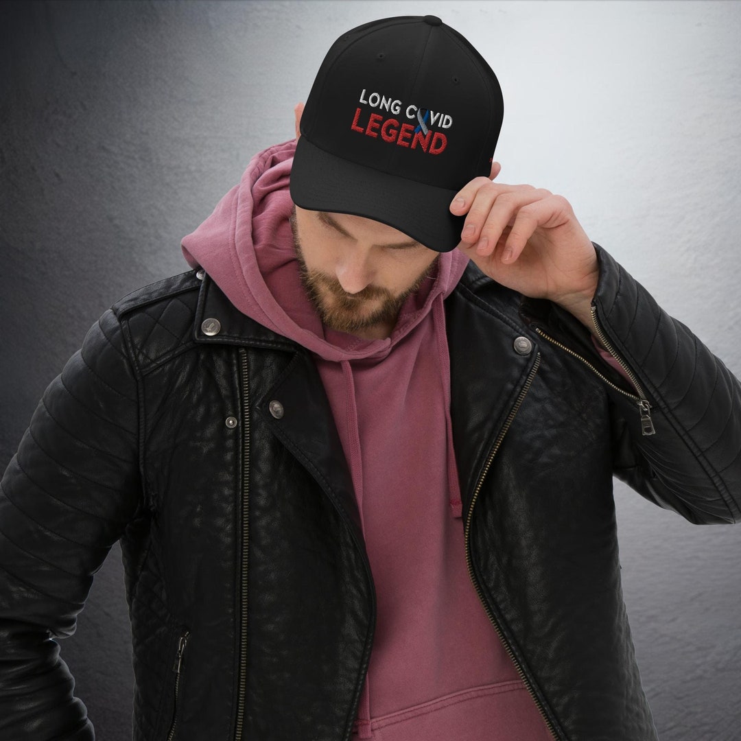 Unisex Ball Cap, Embroidered Hat, Long Covid Ribbon, Invisible Illness ...