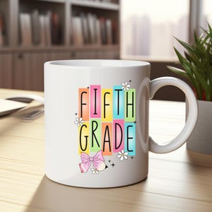 Custom Teacher Mug Personalized Name and Grade Tag Ceramic Mug Teacher ...