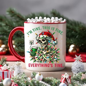 Funny Christmas Mug, Personalized Christmas Mugs, Custom Alphabet ...