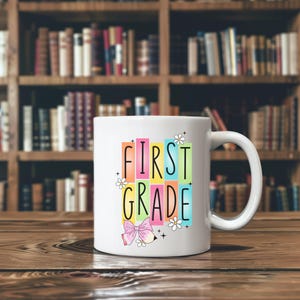Custom Teacher Mug Personalized Name and Grade Tag Ceramic Mug Teacher ...
