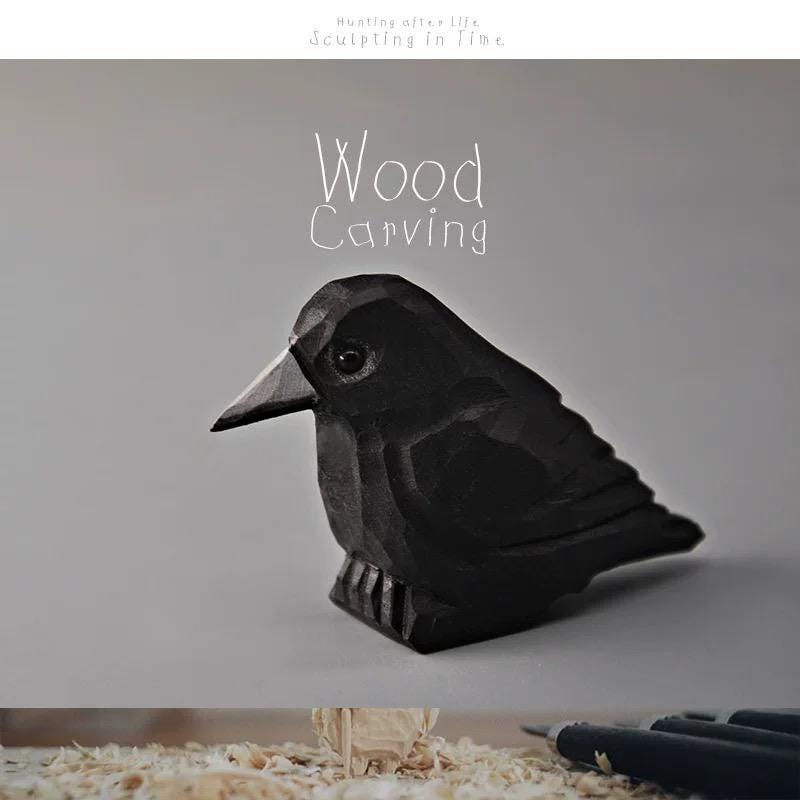 Crow Figurine - Etsy