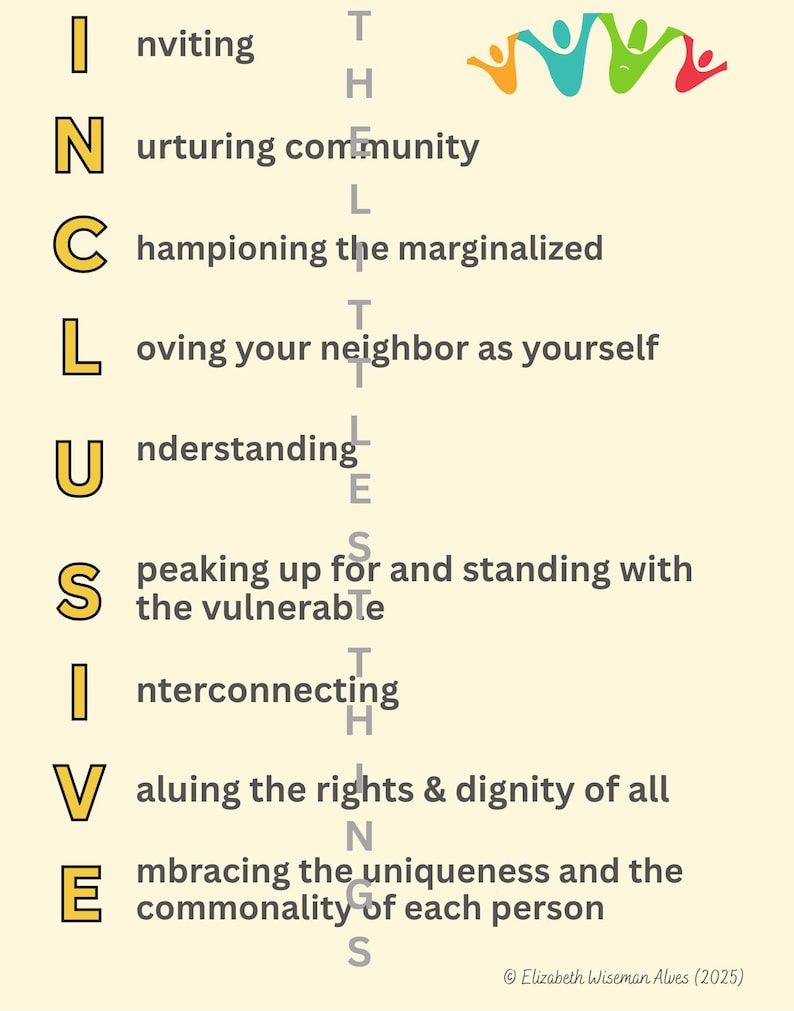 Poem, INCLUSIVE Acrostic, Digital File, Formatted to Print as an 11x14 ...