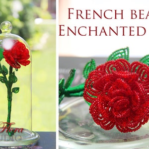 Pattern - French Beaded Enchanted Rose Tutorial and Pattern - Pdf - Etsy