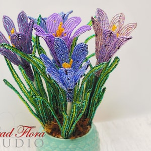 VIDEO Class - French Beaded Crocus Pattern Pdf Download - Etsy