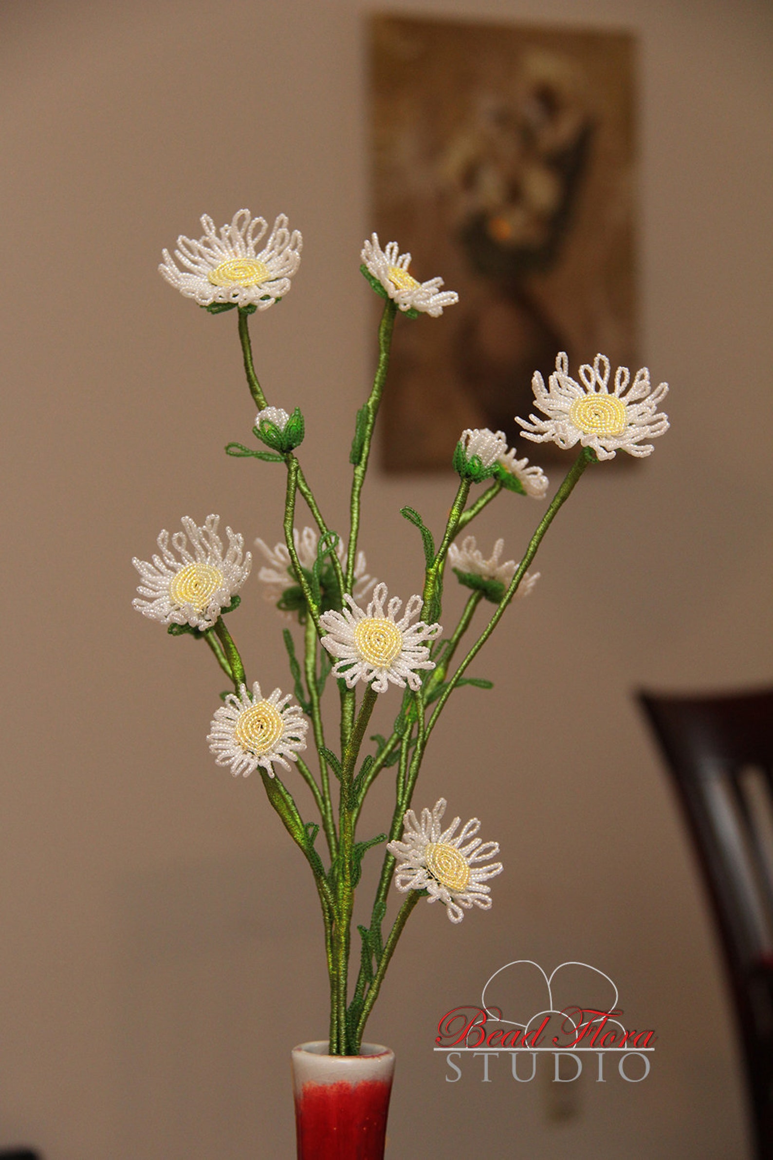 French Beaded Wild Daisy Tutorial and Pattern Pdf as Featured on Bead ...
