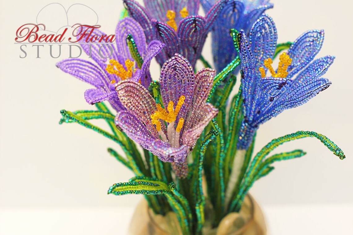 French Beaded Crocus Pattern Pdf Download Bonus Video Lessons - Etsy