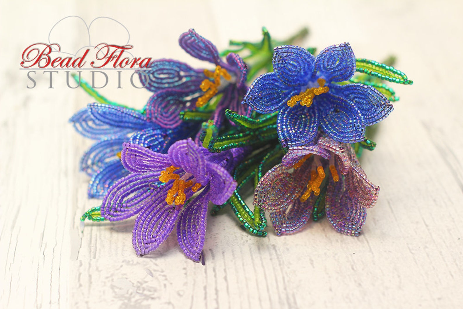 French Beaded Crocus Pattern Pdf Download Bonus Video Lessons - Etsy