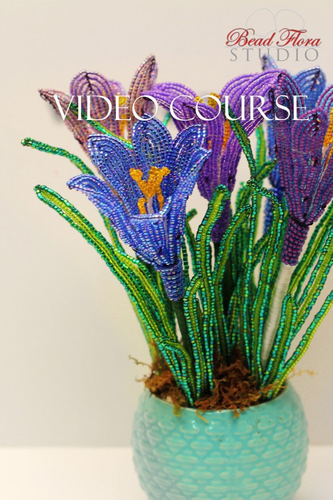 VIDEO Class - French Beaded Crocus Pattern Pdf Download - Etsy