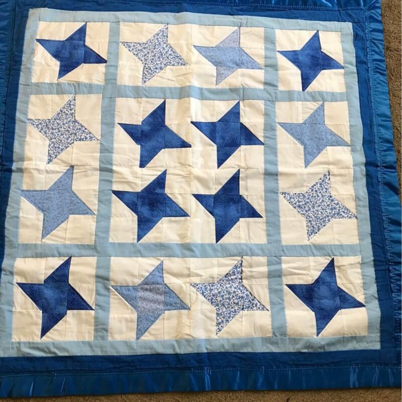 Blue Star Quilt - Etsy