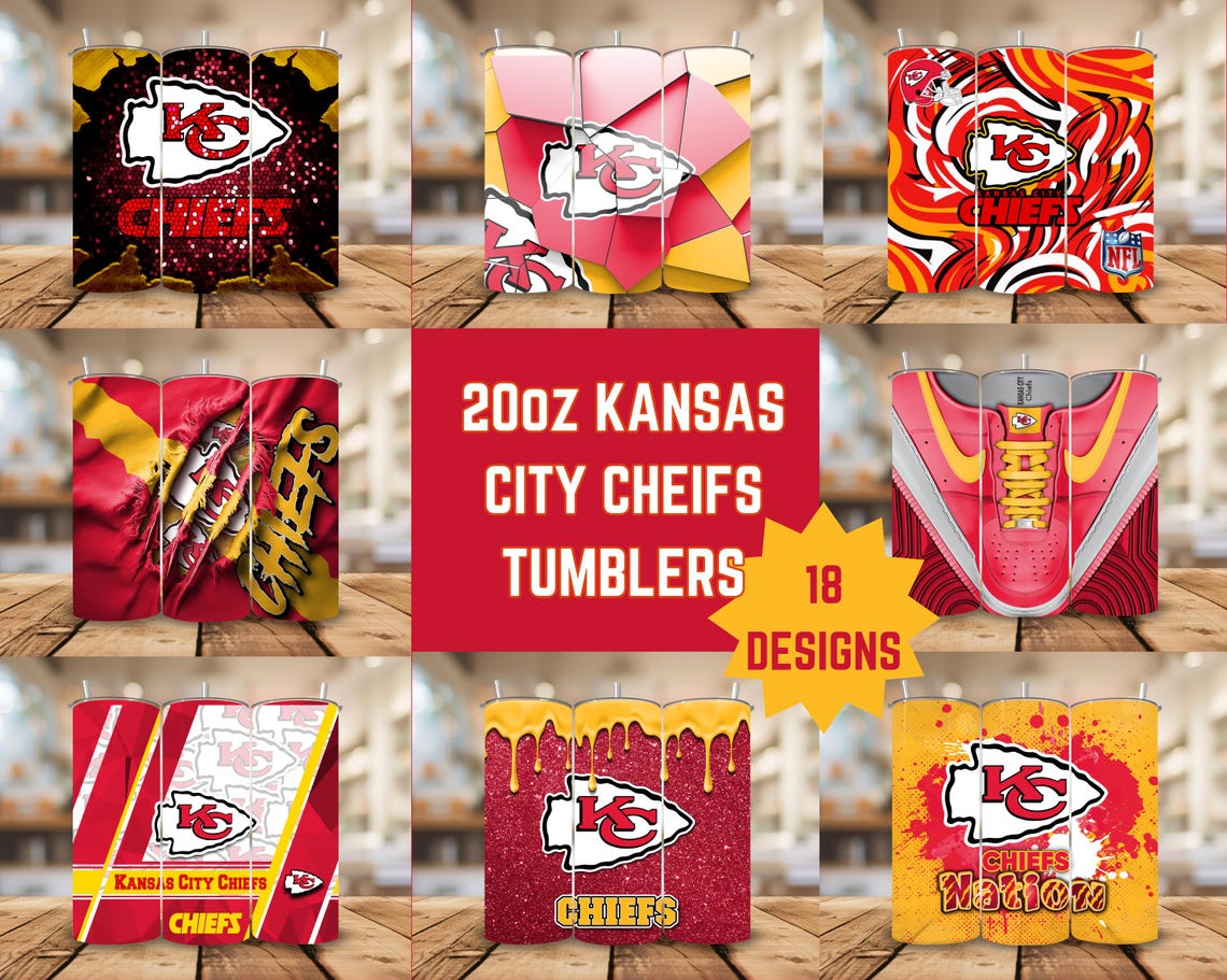 Exclusive Kansas City Chiefs 20oz Tumblers – 18 Unique Designs! - Etsy