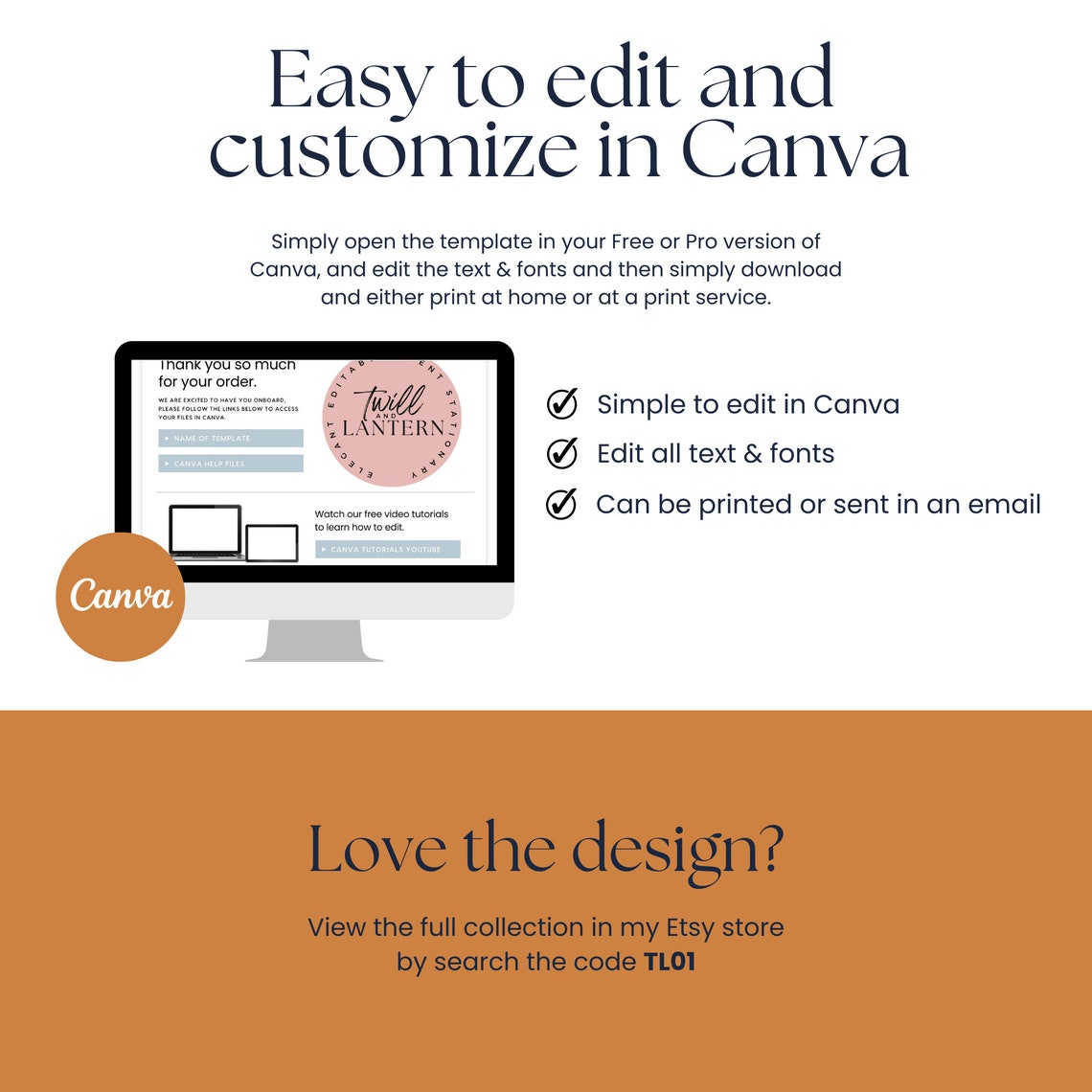 Editable Floral Wedding Program Template, CANVA, Easy-to-edit Burnt ...