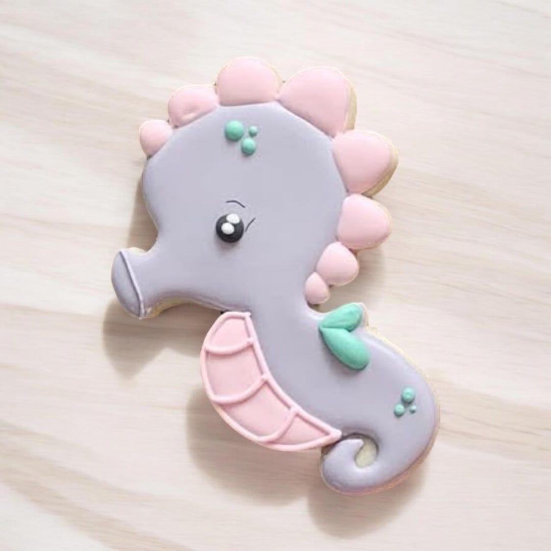 Seahorse Royal Icing Sugar Cookies - Etsy