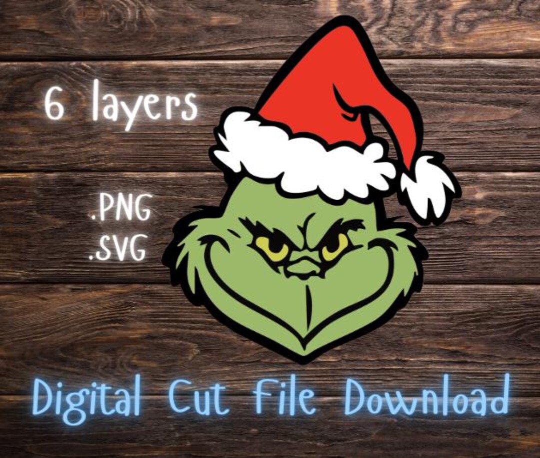 Grinch Layered SVG Laser Cut File 6 Layer Cut File for Laser Christmas ...