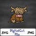 Baby Highland Cow Svg , Layered Highland Cow Svg , Xtool Layered SVG ...