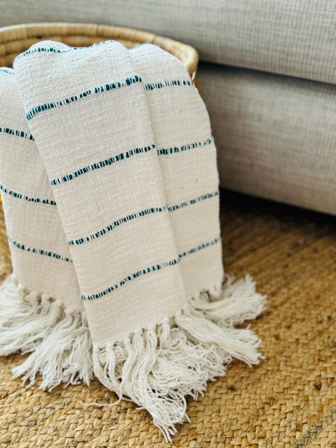 Handcrafted Macrame Knot Throw Blanket: Boho Cotton Bedspread - Etsy