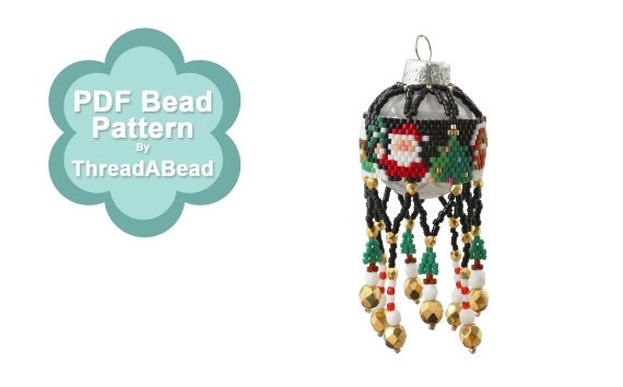 Bead Pattern: Santas Mistletoe Christmas Bauble Ornament | Etsy