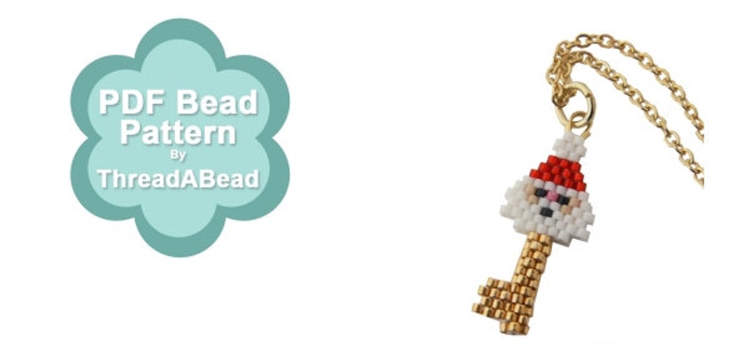 Bead Pattern: Mini Santa Key Charm - Etsy