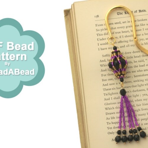 Bead Pattern: Beaded Bead Bookmark or Tassel Pattern - Etsy