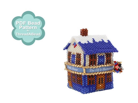 Bead Pattern: 3D Elf & Hammer Public House Christmas Village | Etsy