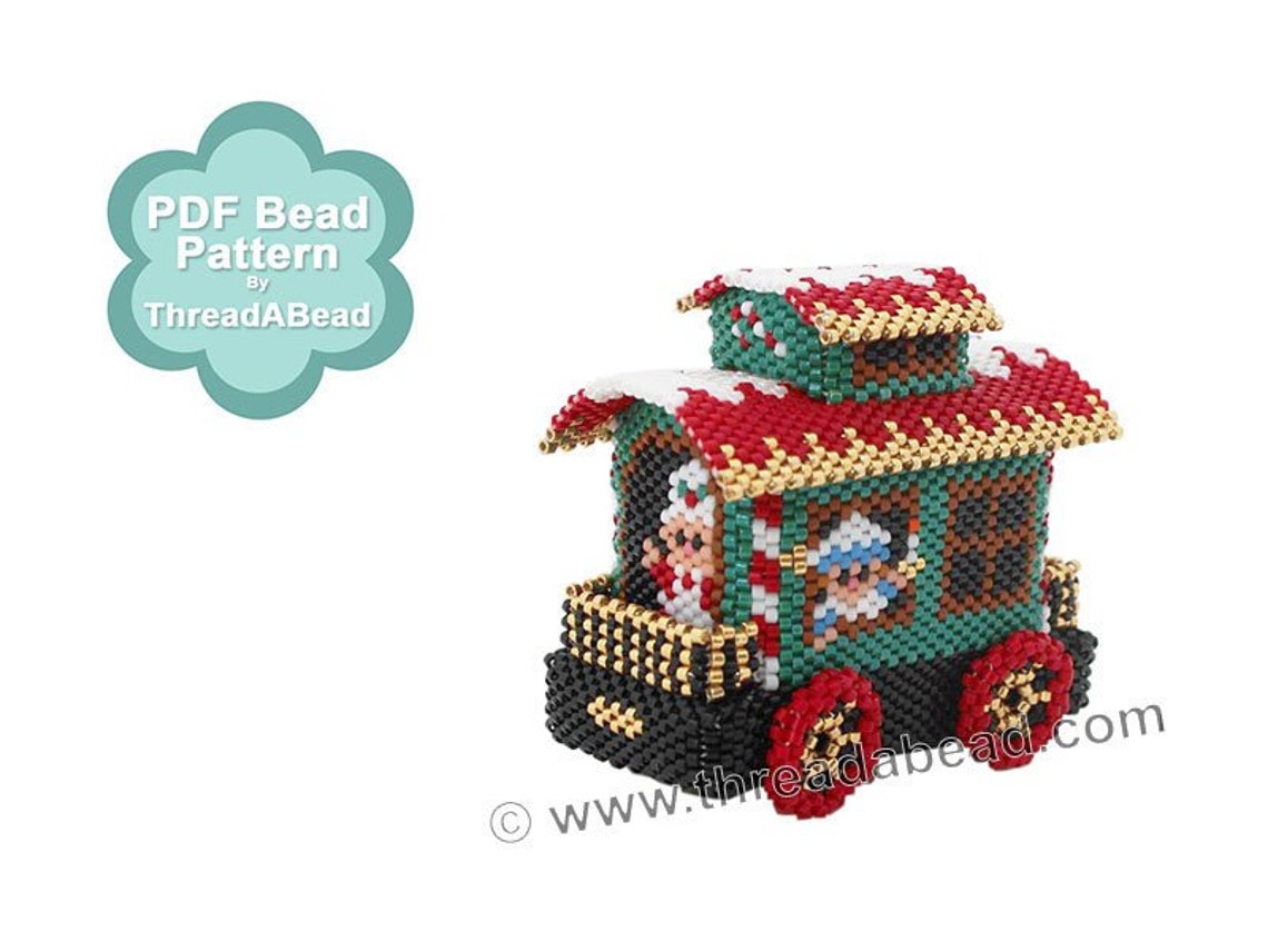 Bead Pattern: Christmas Train Ornament Pattern Part 6 – the Caboose - Etsy