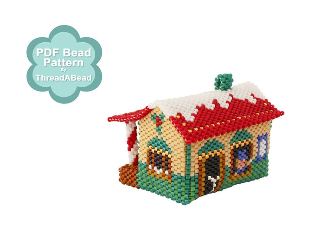 Bead Pattern: 3D Christmas Village Train Station Ornament - Etsy