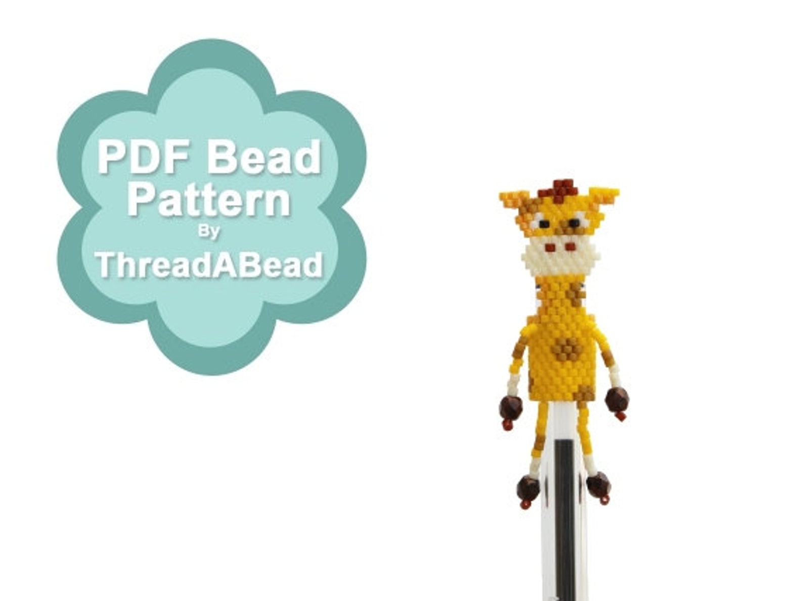Bead Pattern: Giraffe Pen Topper | Etsy