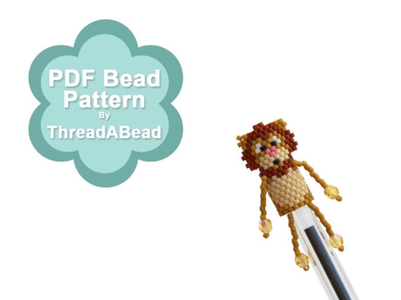 Bead Pattern: Lion Pen Topper - Etsy