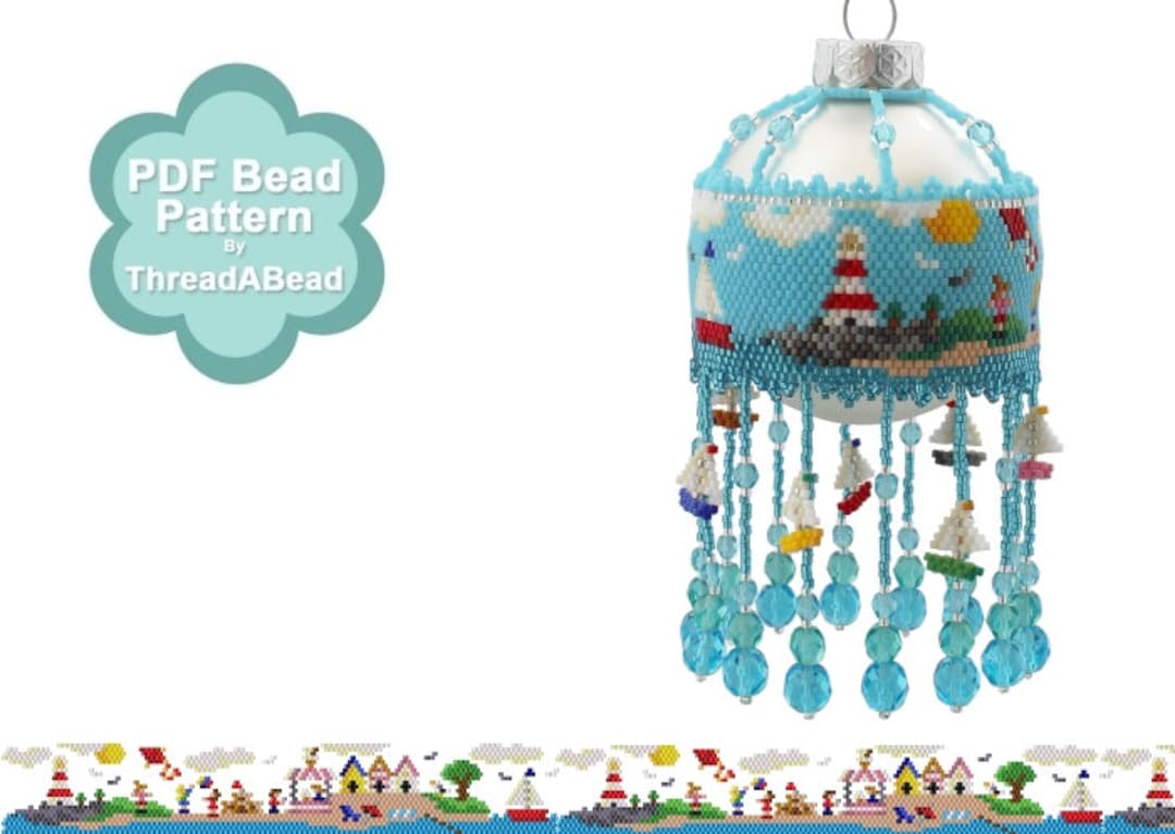 Bead Pattern: by the Seaside Bauble Beaded Ornament - Etsy