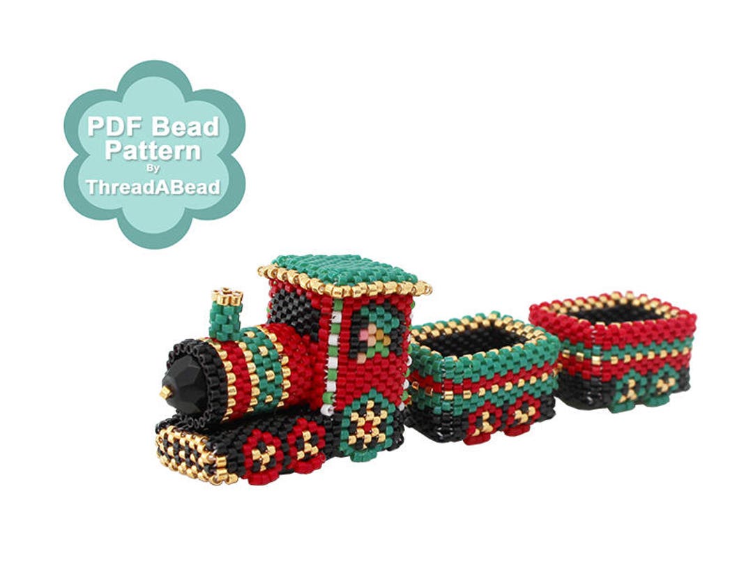 Bead Pattern: 3D Christmas Village Train Ornament - Etsy