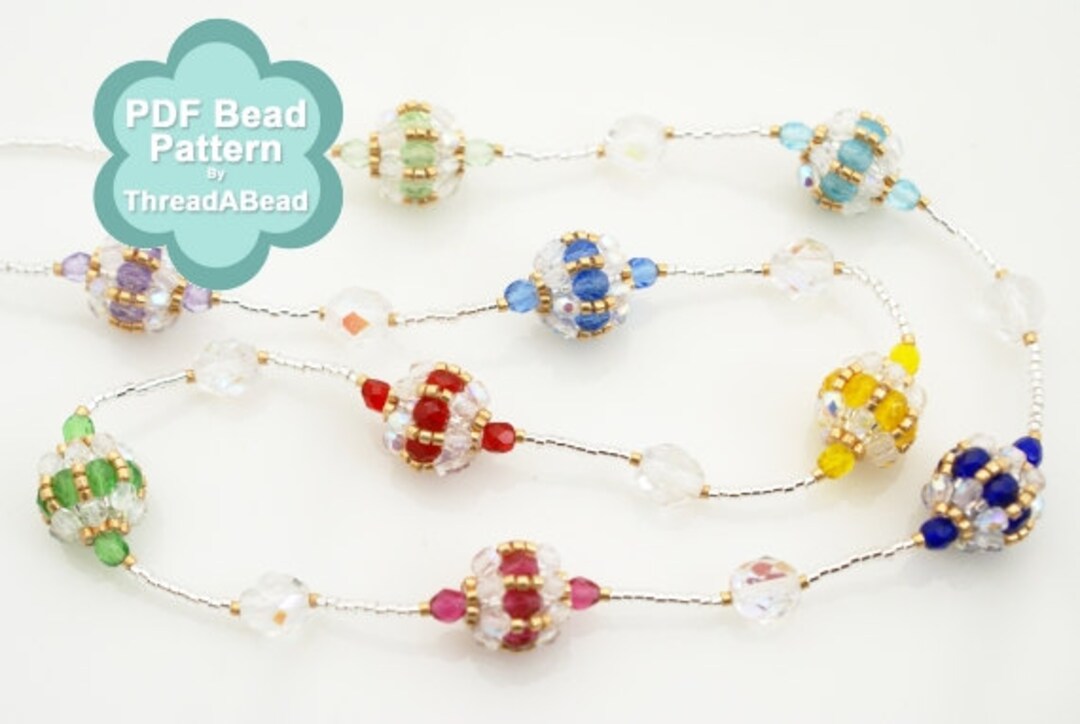 Bead Pattern: Mini Beaded Bead Multi Colour Necklace - Etsy
