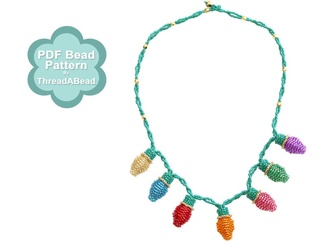 Bead Pattern: Christmas Fairy Light Necklace Pendant - Etsy