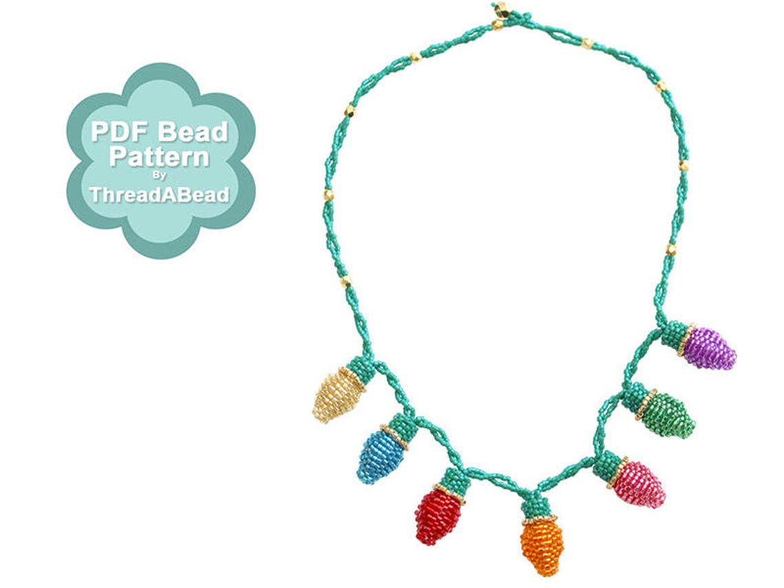 Bead Pattern: Christmas Fairy Light Necklace Pendant - Etsy